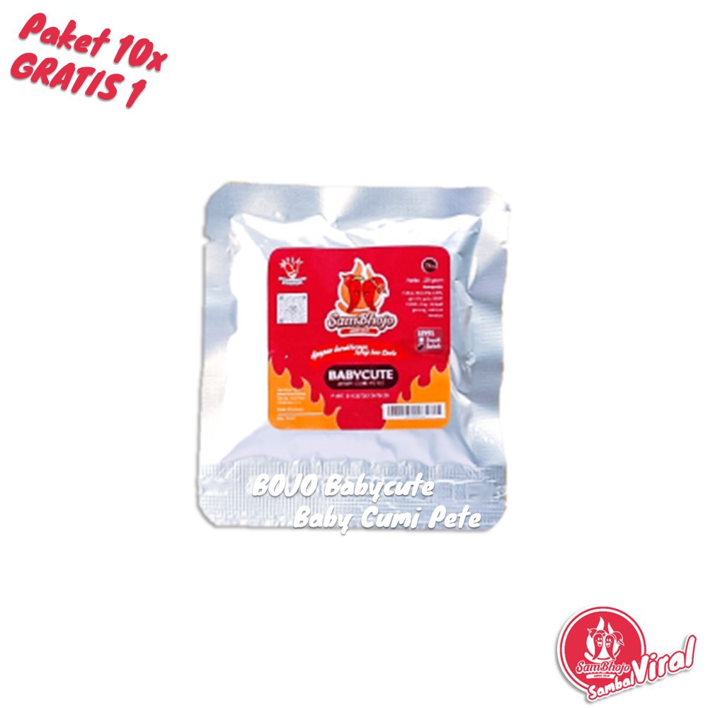Jual Sambal Viral Sambal Baby Cumi Pete (Bojo BabyCute) Sachet, paket ...