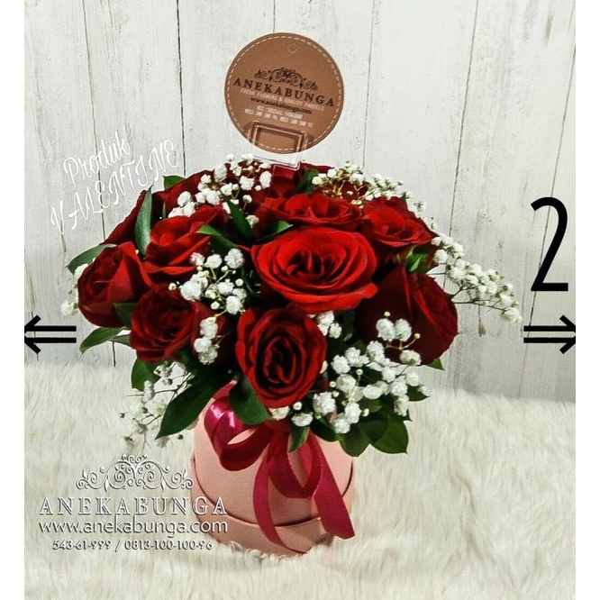 Jual Rangkaian Bunga Mawar Merah Asli Vas Fresh Rose Flower Pot ...