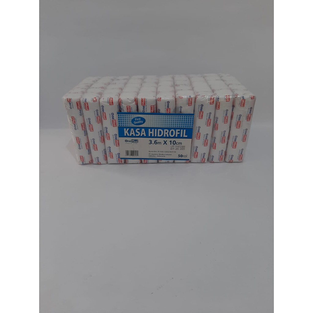 Jual Kasa Hidrofil Onemed Roll 3,6Mx10Cm (1 Slop = 10 Pack = 50 pcs ...