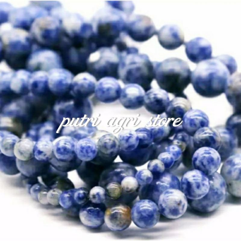 Jual Manik Manik Batu Alam Sodalite Premium Quality 6mm 8mm 10mm ...
