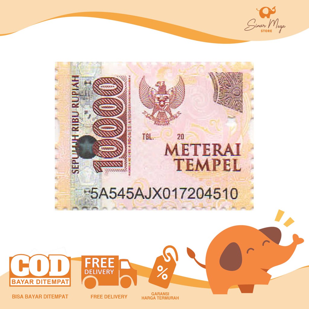 Jual Materai Tempel 10.000 / Meterai 10000 DIJUAL SATUAN | Shopee Indonesia