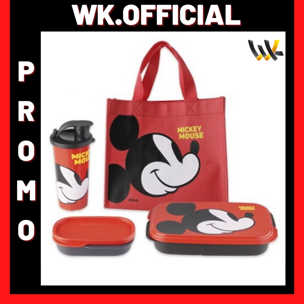 Jual MINNIE MOUSE MINNIE LUNCH SET TUPPERWARE MINNIE LUNCH BOX MINNIE ...