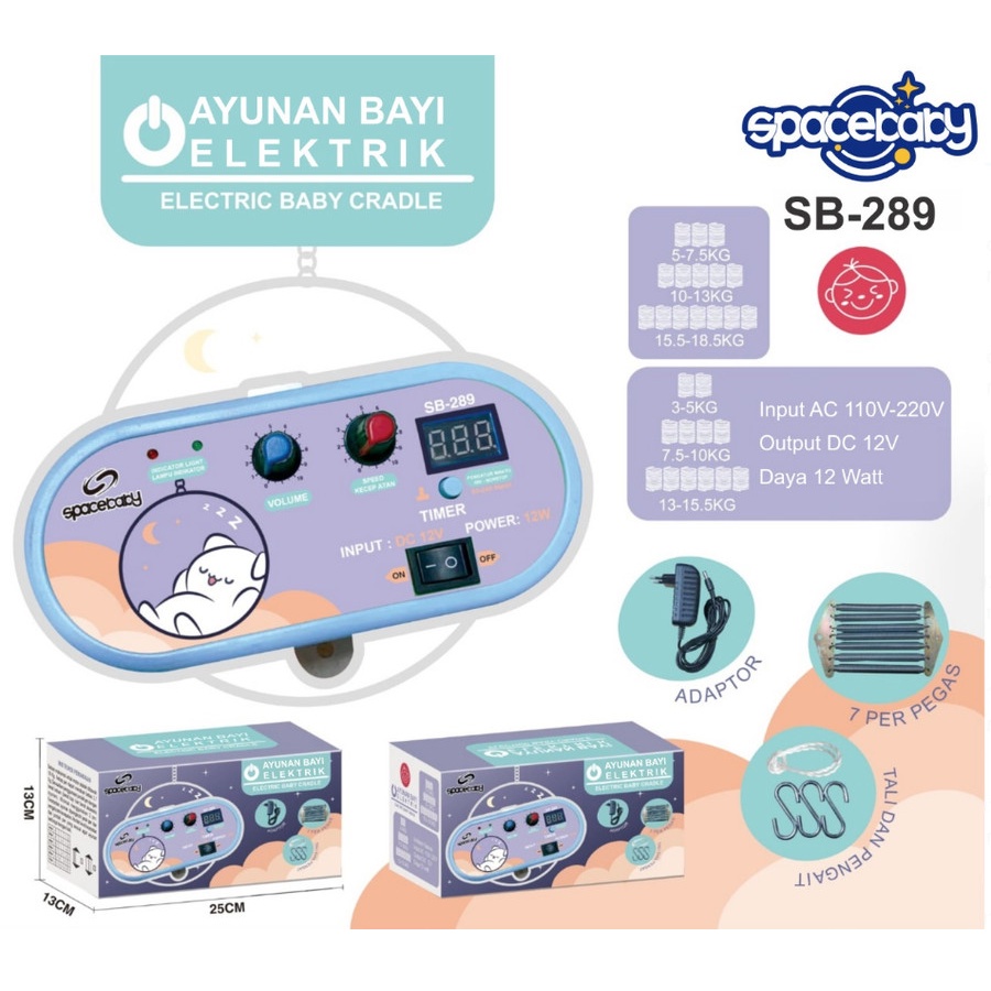 Jual Mesin Ayun Bayi Elektrik Space Baby SB 289 / Elektric Baby Cradle ...