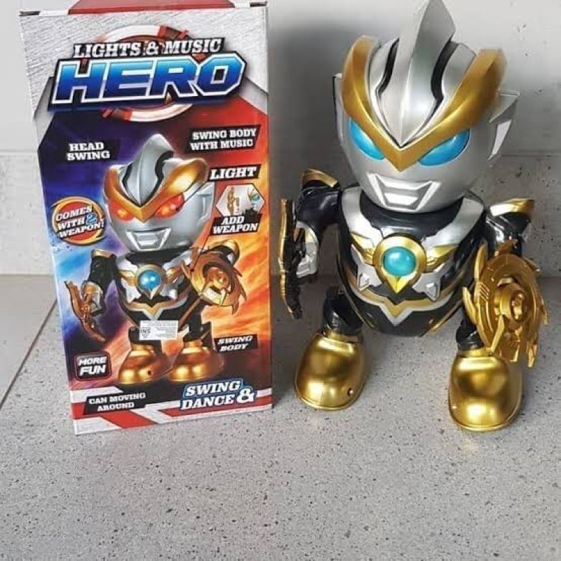 Jual Robot dance ultraman kuning/ Robot ultraman terbaru/ kado anak ...