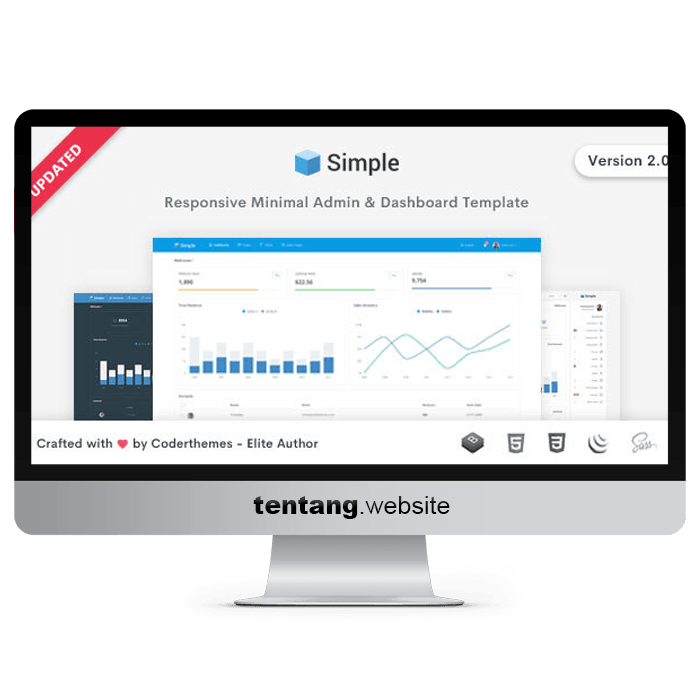 Jual SimpleAdmin Minimal Admin Dashboard Template | Shopee Indonesia