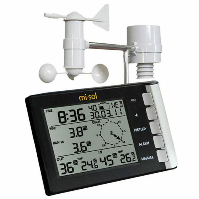 Jual Profesional Wireless Weather Station Alat Ukur Cuaca Wind Rain ...