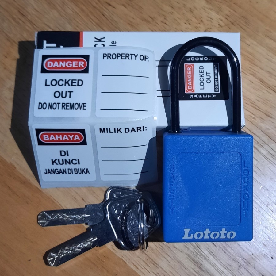 Jual LOTOTO LS32 Biru Gembok Safety Loto Padlock Safety Lockout Tagout ...