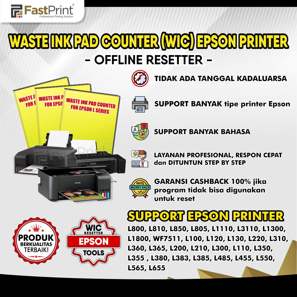Jual Promo WIC Resetter Epson L120, L130, L220, L310, L360, L365 Free 1 ...