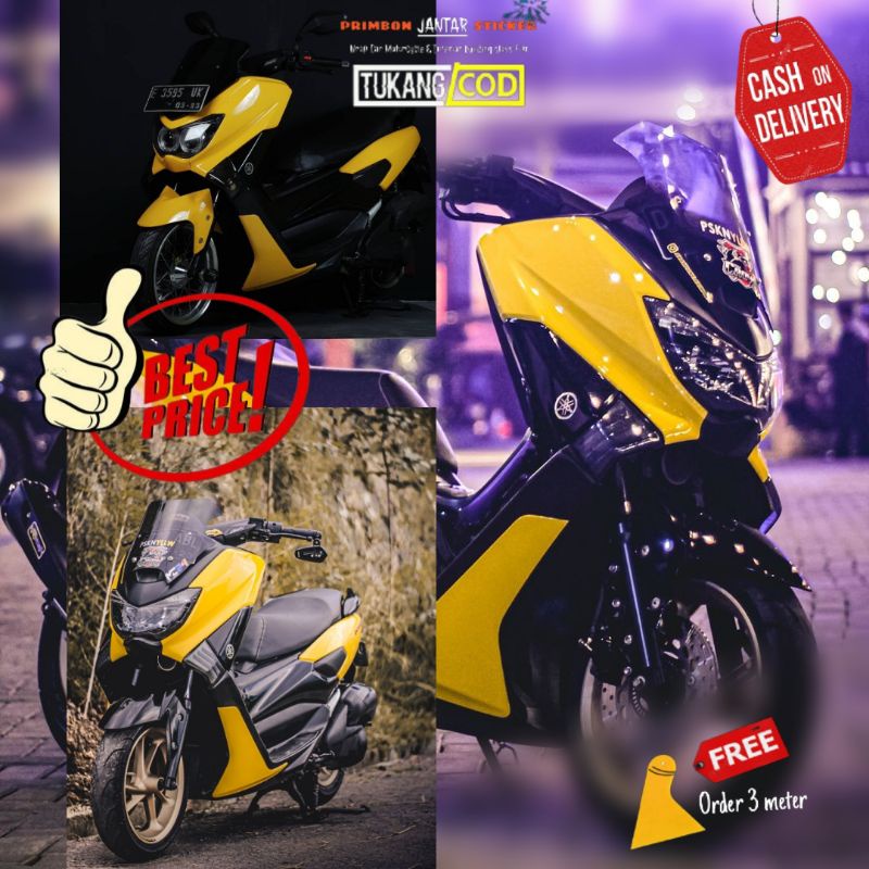 Jual STIKER SKOTLET MOTOR WARNA KUNING DOFF / GLOSSY / STIKER SKOTLET ...