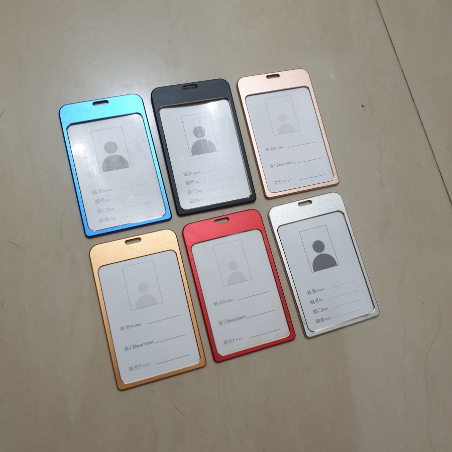 Jual Tempat ID Card IDcard Alumunium Besi Kuat Nametag Name tag kantor ...