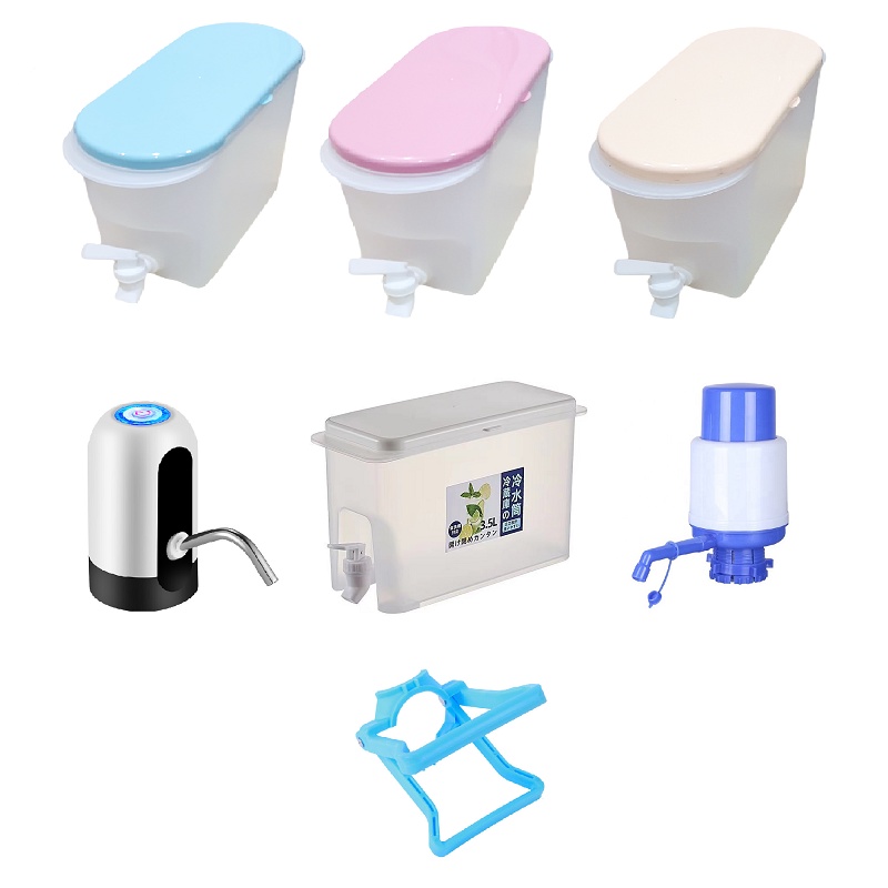 Jual DHW Dispenser Jus Tutup Warna Warni + Keran, Pompa Aqua Elektrik ...