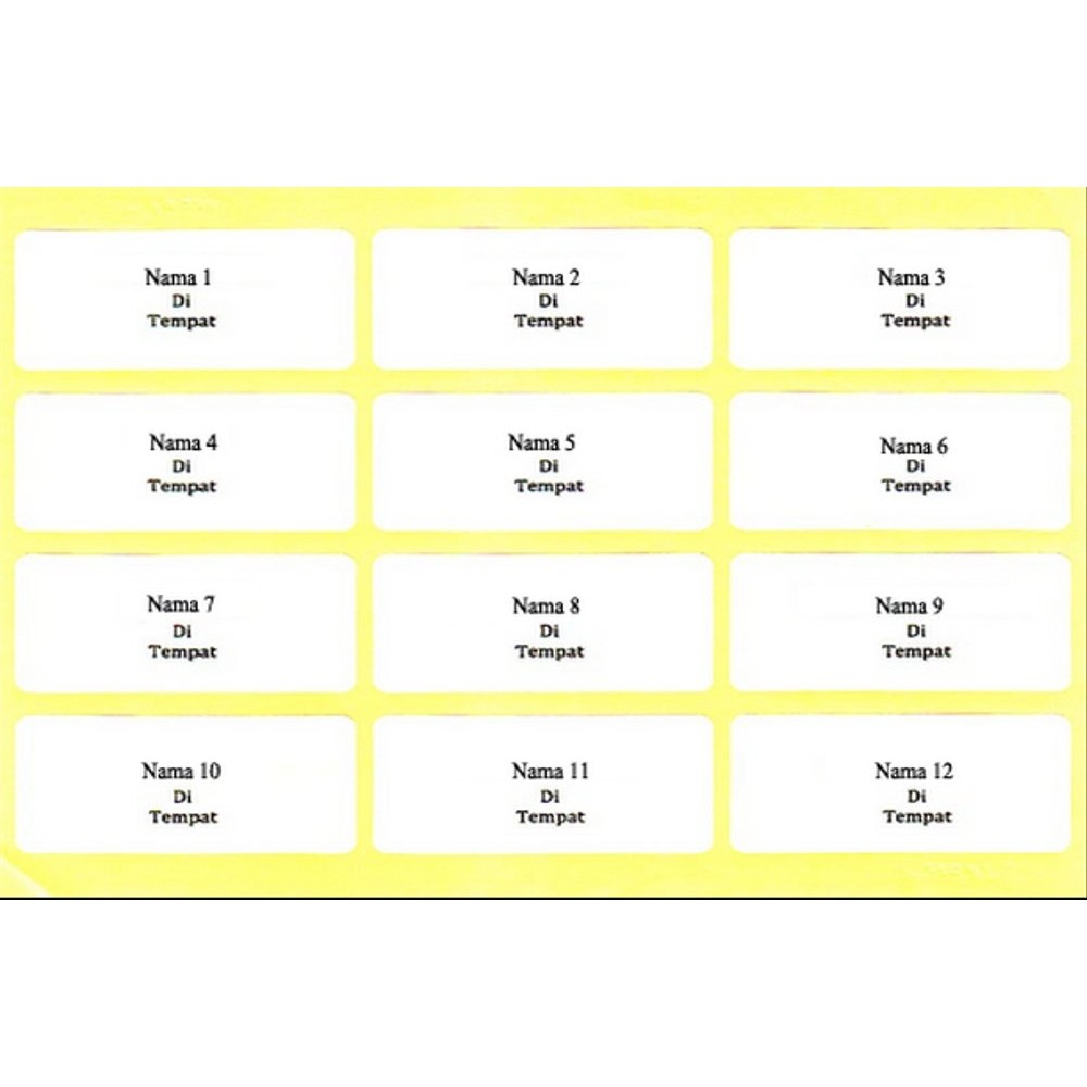 Jual Cetak Stiker Label 103 Polos Print Label Nama Undangan Shopee