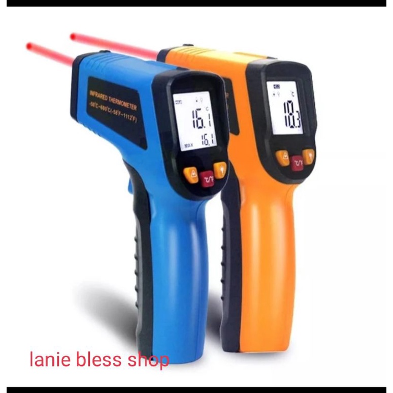 Jual thermometer infrared laser digital termometer IR laser Thermo gun ...