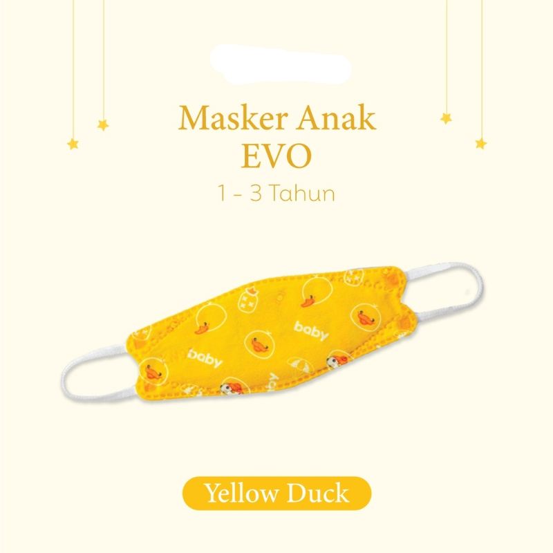 Jual 10PCS MASKER KF94 BAYI 0-3TH MOTIF BEBEK DUCK KUNING BIRU EARLOOP ...