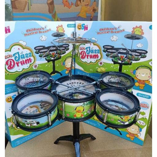 Jual SH 1232 LITTLE JAZZ DRUM SET 6 IN 1 / mainan drum jazz set anak ...