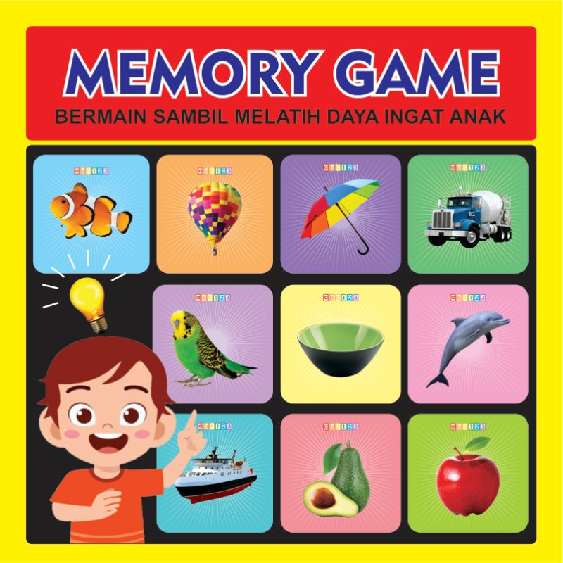 Jual Flashcard Memory Game Kartu Daya Ingat Matching Game Flash Card ...