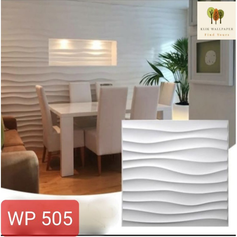 Jual Wallpaper wallpanel 3d WP 505 warna putih bahan pvc keras modern ...