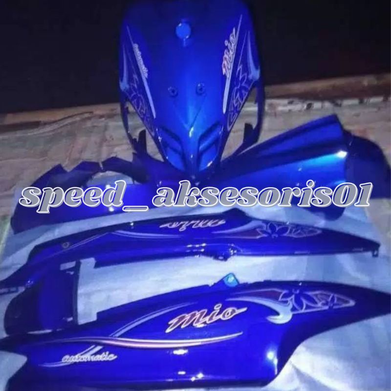 Jual Yamaha mio sporty biru tua plus striping | Shopee Indonesia