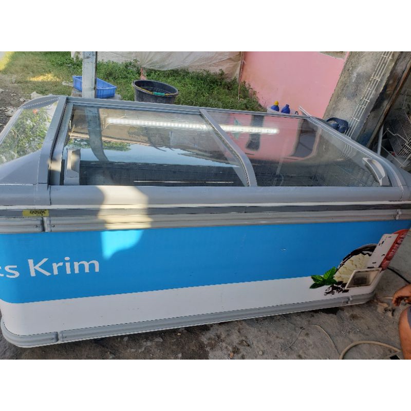 Jual freezer kaca sleding frozen island 800L | Shopee Indonesia