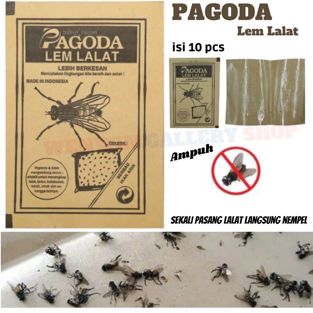 Jual Lem Lalat PAGODA Perangkap Serangga Super Lengket Terampuh isi 10 ...