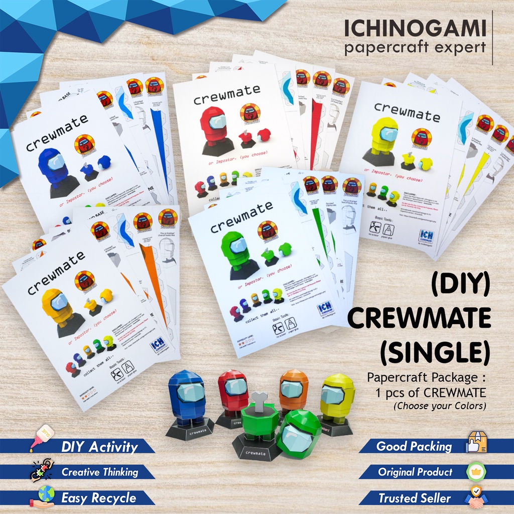 Jual Ichinogami Crewmate Single Papercraft (DIY) - 5 Pilihan Variant ...