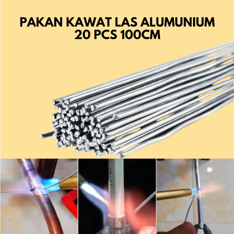 Jual Pakan Kawat Las Alumunium Electrode Suhu Rendah Panjang 20 Pcs100 ...