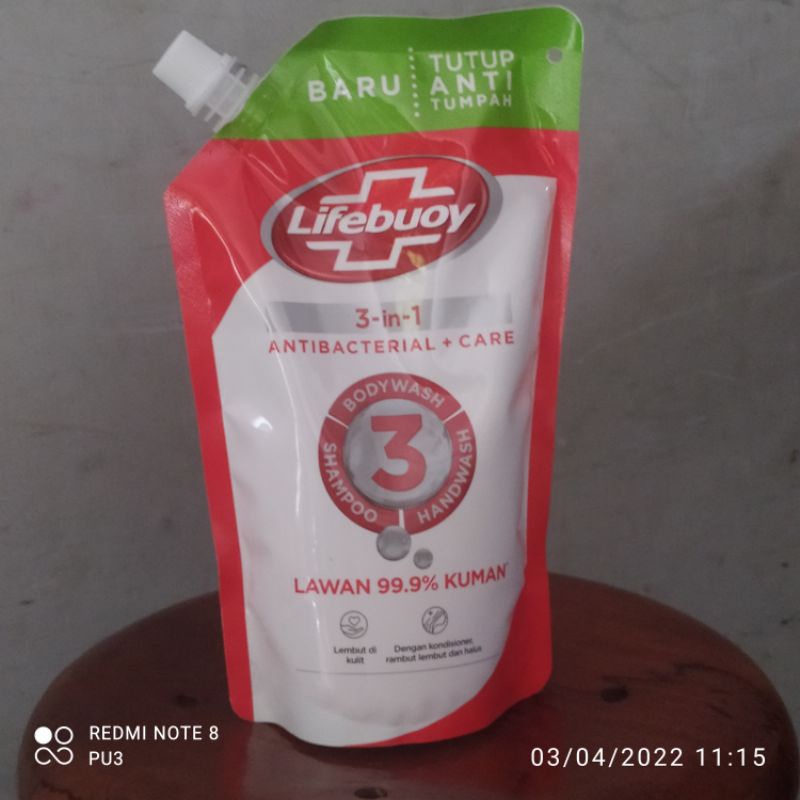 Jual Lifebuoy 3 in 1 Antibacterial + Care 450 ml Pouch | Shopee Indonesia