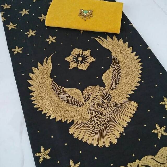 Jual Ht kain batik prada printing batik motif burung garuda bunga ...
