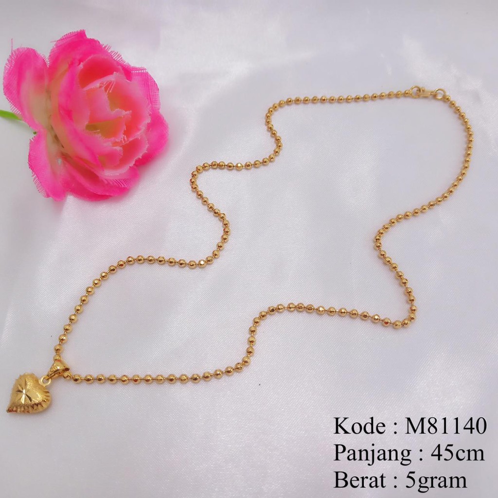 Jual {BAYAR DITEMPAT} Kalung Set Liontin Lapis Emas Anti Karat Alice ...