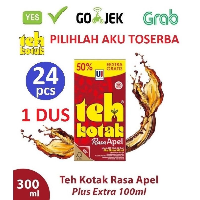 Jual TEH KOTAK ULTRA RASA APEL 300 ml ( HARGA 1 DUS ISI 24 PCS ...