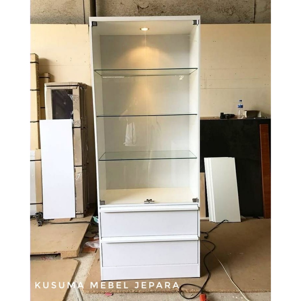 Jual Rak Etalase Rak Display Rak Pajangan Kayu Mahoni (Tinggi 180cm ...