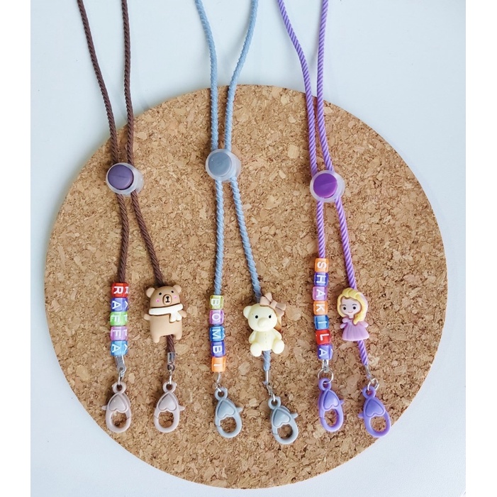 Jual Tali kalung Masker Anak dan Dewasa CUSTOM NAMA / REQUEST NAMA ...