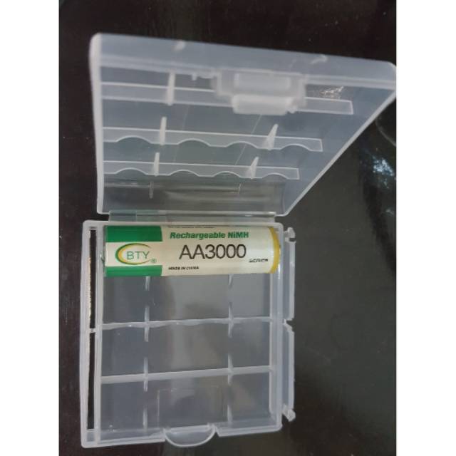 Jual box batre battery case kotak baterai batrai aa isi 4 baris box ...
