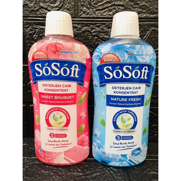 Jual SoSoft liquid detergent fresh bottle 750 ml | Shopee Indonesia