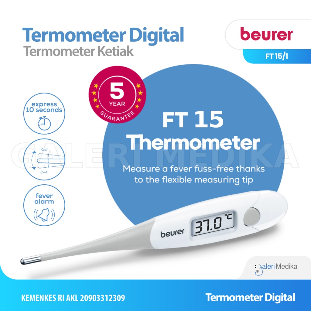 Jual Termometer Digital Beurer FT 15 / FT-15 / FT15 - Termometer Bayi ...