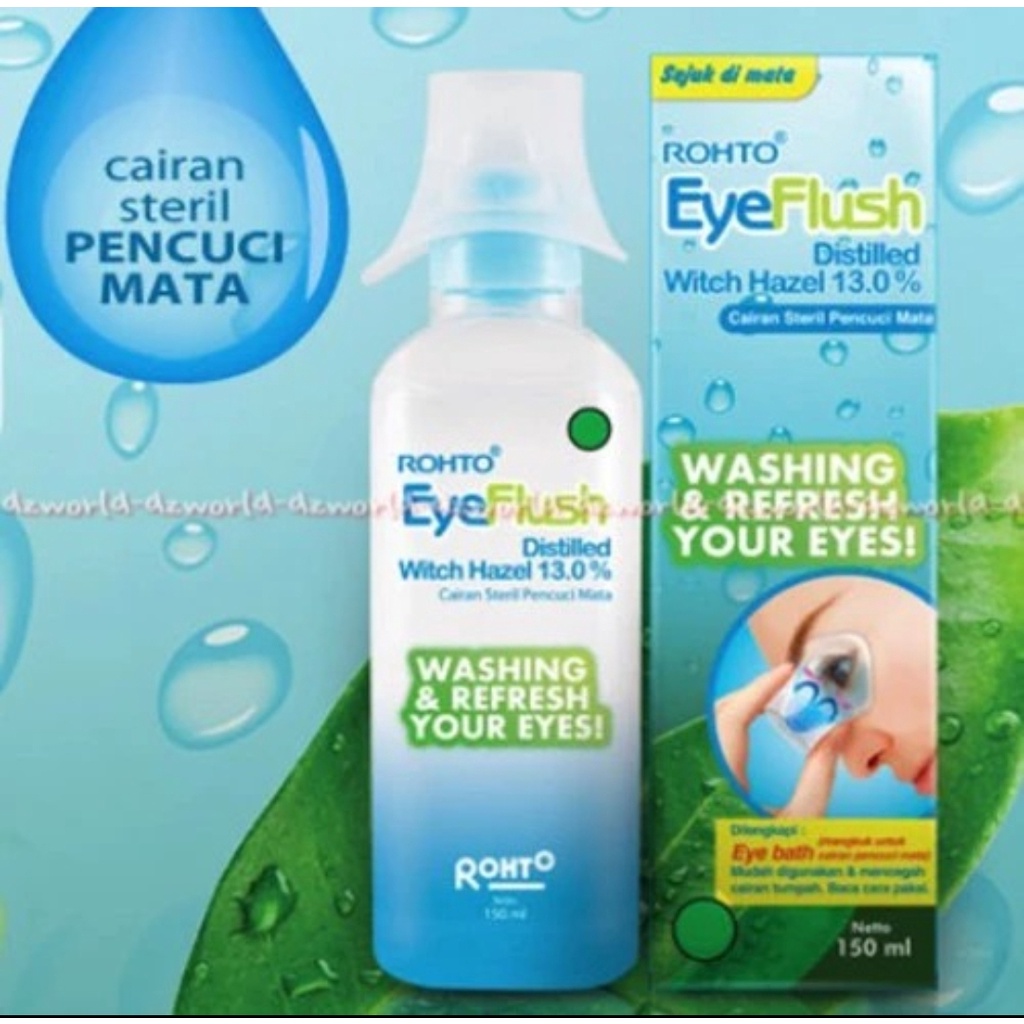 Jual ROHTO EYE FLUSH 150 ML Distilled Witch Hazel - Cairan Steril ...