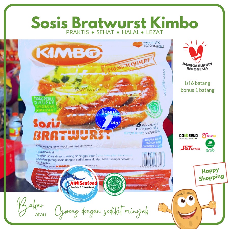 Jual Kimbo Sosis Bakar Besar Jumbo dan Mini / Sosis Bratwurst Premium ...