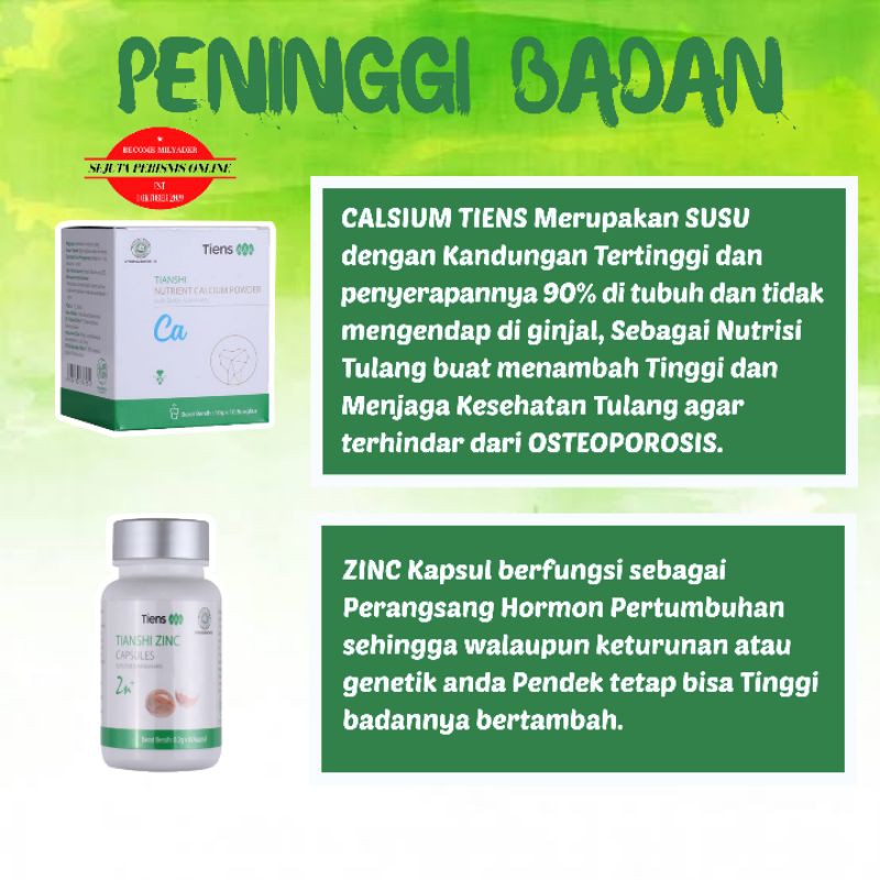 Jual Tianshi Nutrient Calcium Powder ( Obat Peninggi Badan ) | Shopee ...