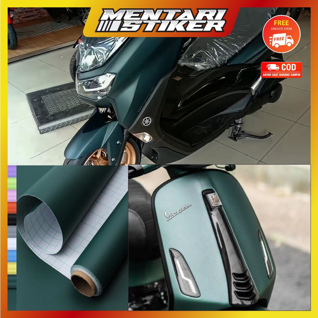 Jual Stiker Dark Green Matte Chrome Stiker Vinyl Warp Film Sticker ...