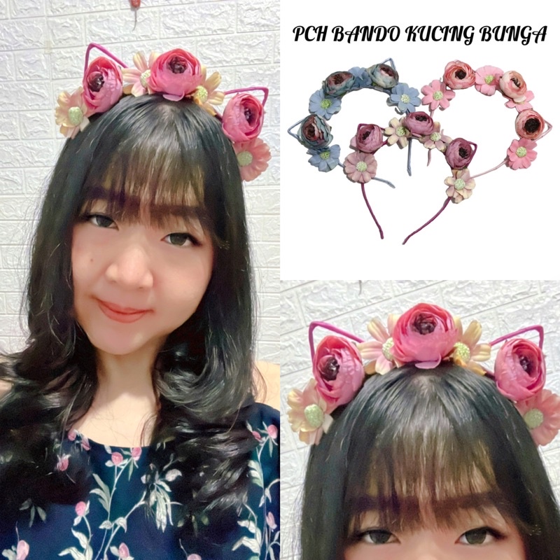 Jual BANDO KUCING BUNGA VINTAGE / BANDO NEKOMIMI BUNGA / CAT EAR FLORAL ...