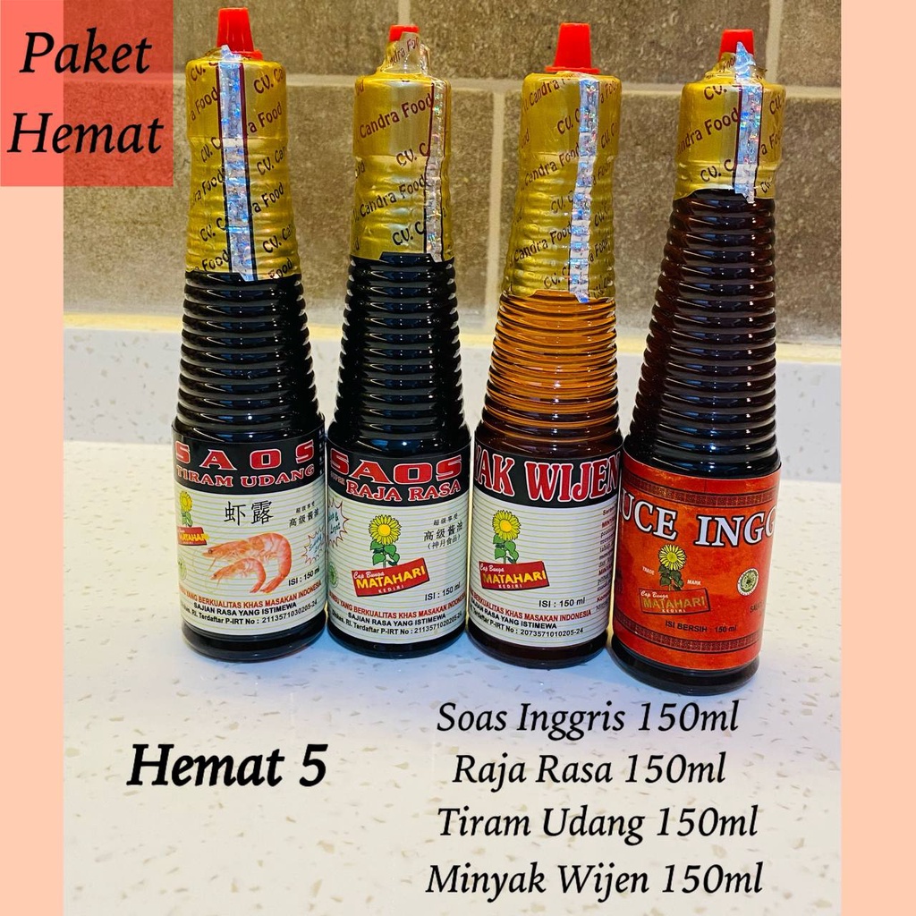Jual PAKET HEMAT 5 | Cap Bunga Matahari | HALAL (4 BOTOL) | Shopee ...
