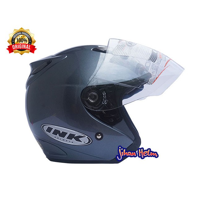 Jual HELM INK / HELM INK CENTRO JET ALL GREY ORIGINAL HALF FACE TERBARU ...