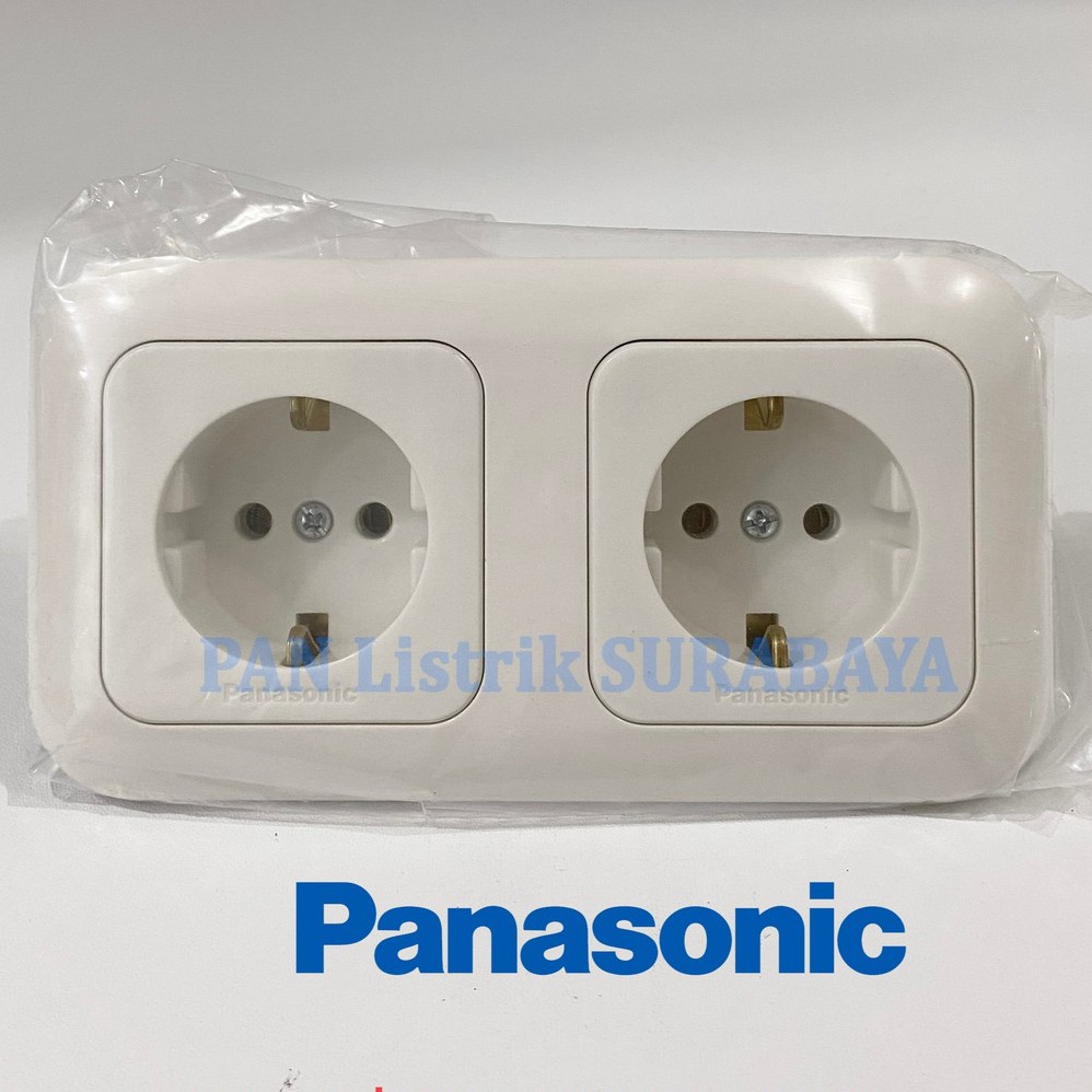 Jual Stop Kontak Ganda Non CP - WEJP11322-7 WIDE SERIES (PANASONIC ...