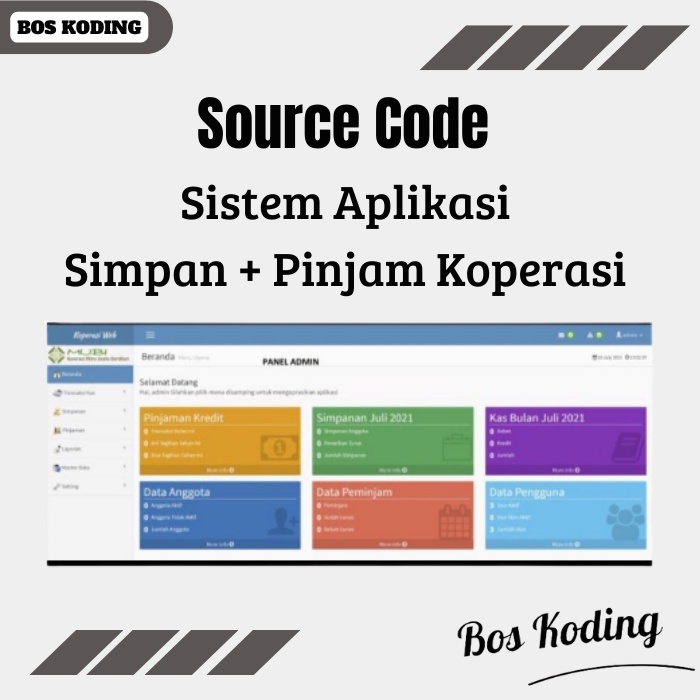 Jual Source Code Sistem Informasi Aplikasi Simpan Pinjam Koperasi Berbasi Website | Shopee Indonesia