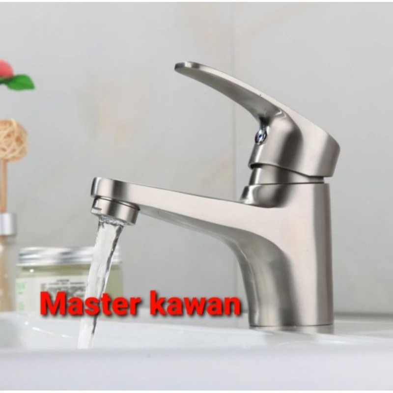 Jual Kran Wastafel Stainless SUS 304 Model Angkat / Keran cuci tangan ...