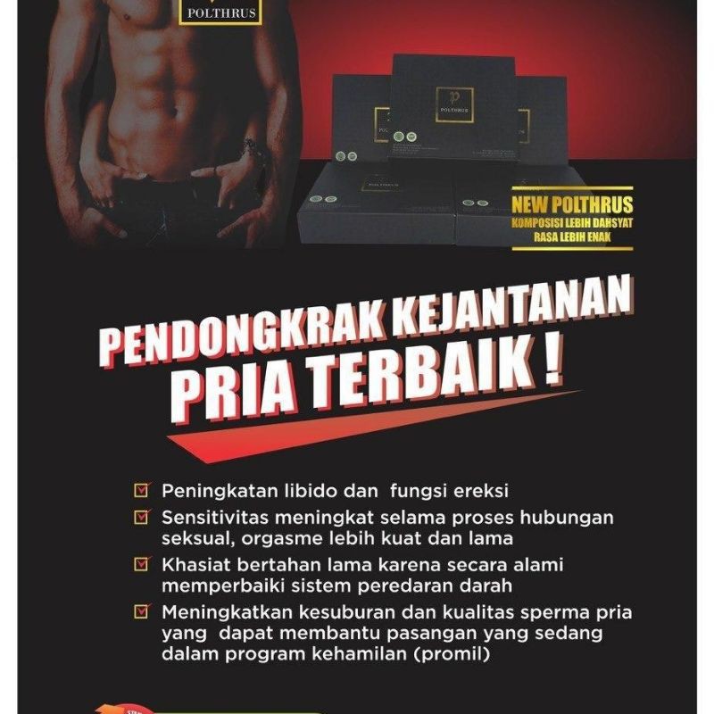 Jual Polthrus 1 Box isi 10 sachet / Suplemen Pria Dewasa / Obat Kuat perkasa khusu Pria Dewasa ...