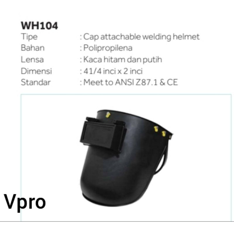 Jual Vpro Helm Las Cap Attachable Welding helmet | Shopee Indonesia