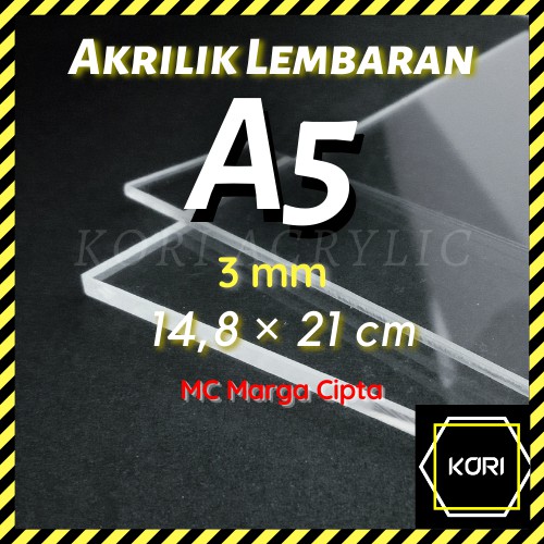 Jual Akrilik Lembaran A5 3 mm Bening MARGA CIPTA | Akrilik A5 Bening ...