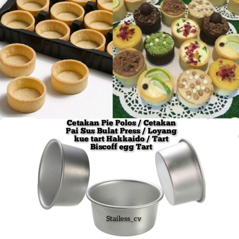 Jual Cetakan Pie Polos / Cetakan Pai Sus Bulat Press / Loyang kue tart ...