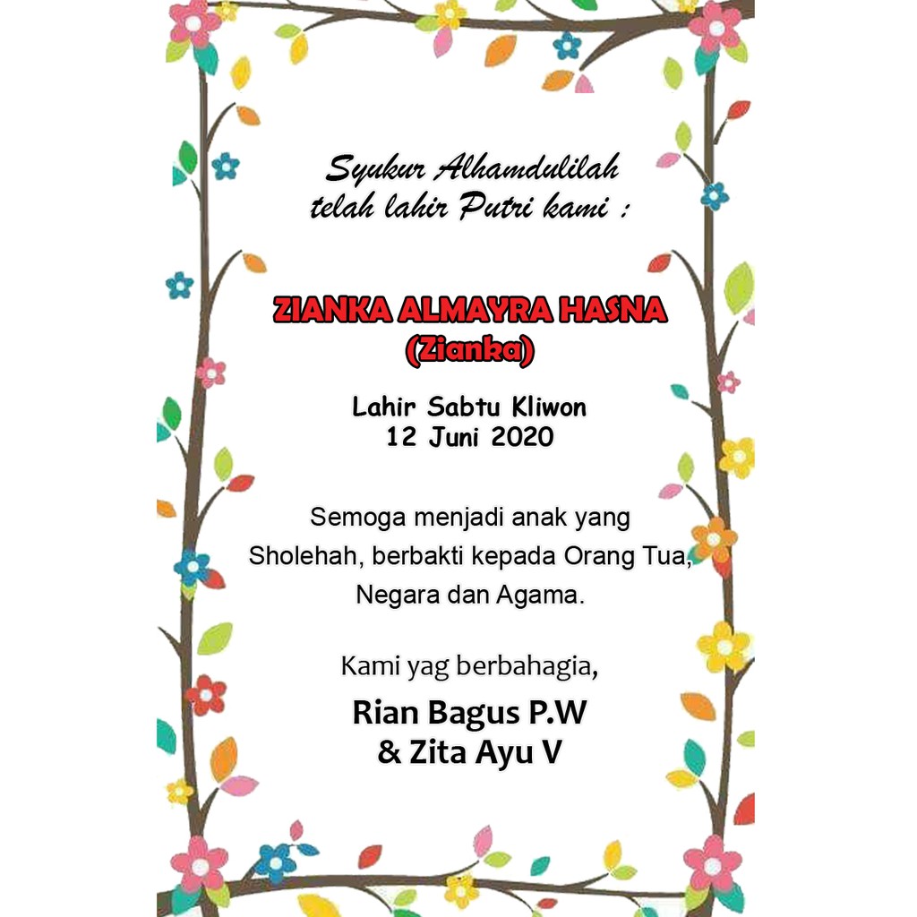 Jual Kartu Syukuran Desain Bunga Warna | Shopee Indonesia